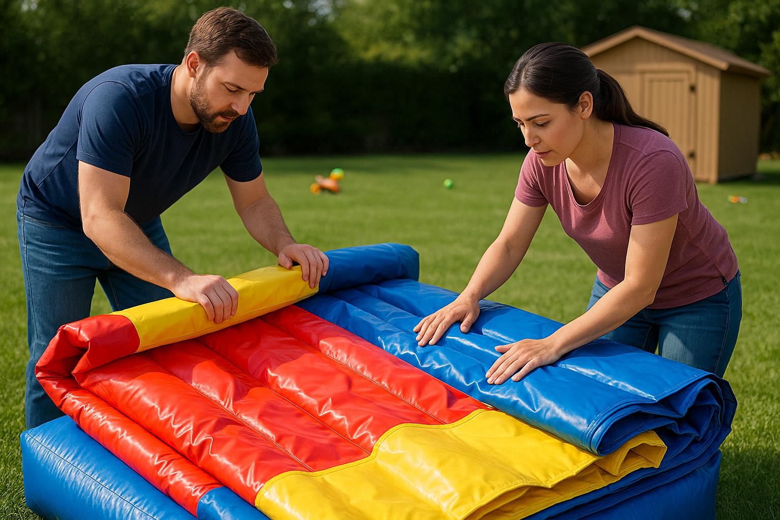 10 Steps to Fold and Store Bounce Houses | Bouncy Rentals