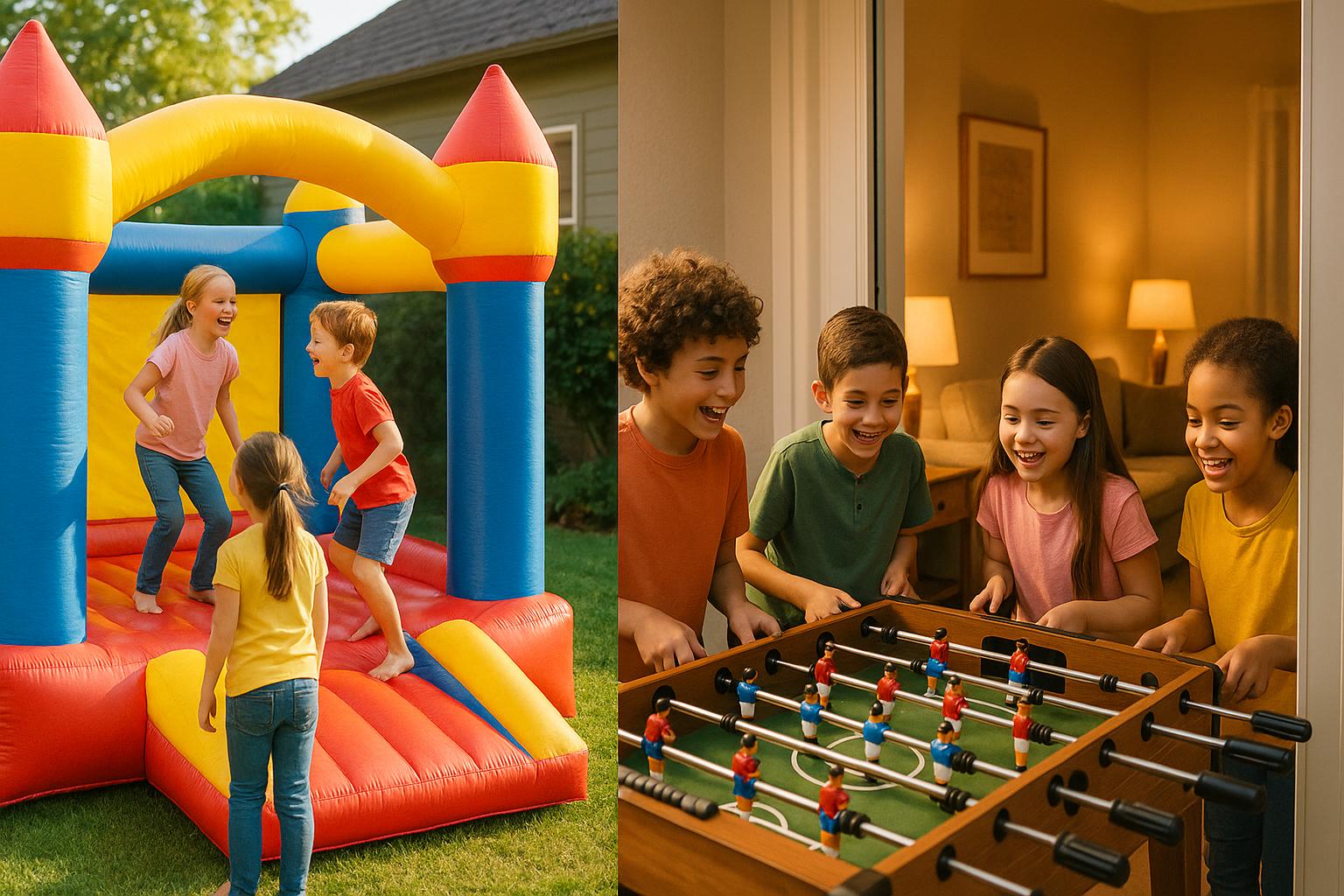 Bounce Houses vs. Indoor Sports Games for Small Parties | Bouncy Rentals