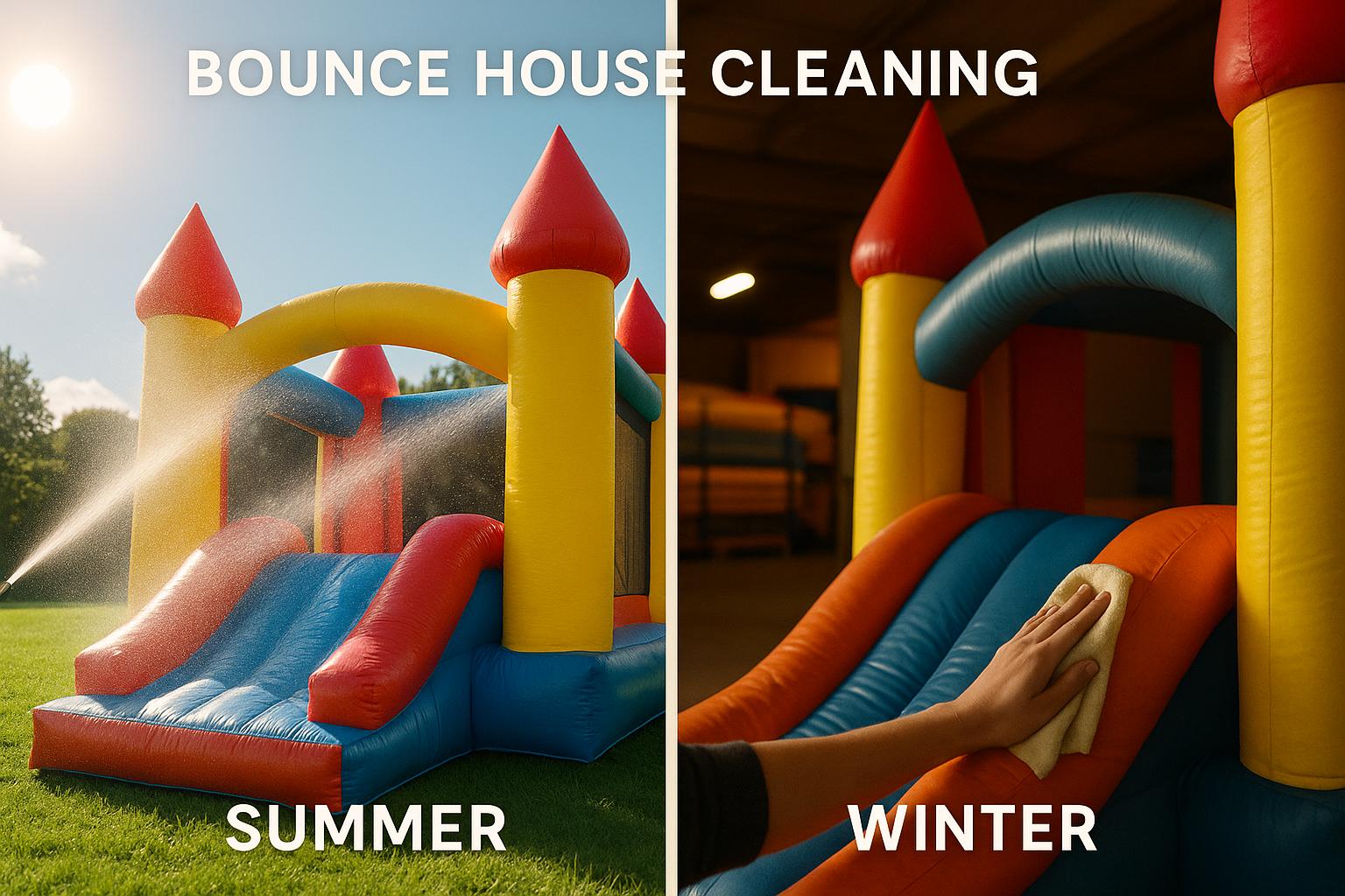 Bounce House Cleaning: Summer vs. Winter | Bouncy Rentals