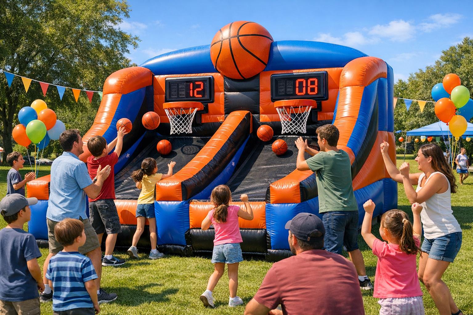 Interactive Basketball Inflatables for All Ages | Bouncy Rentals